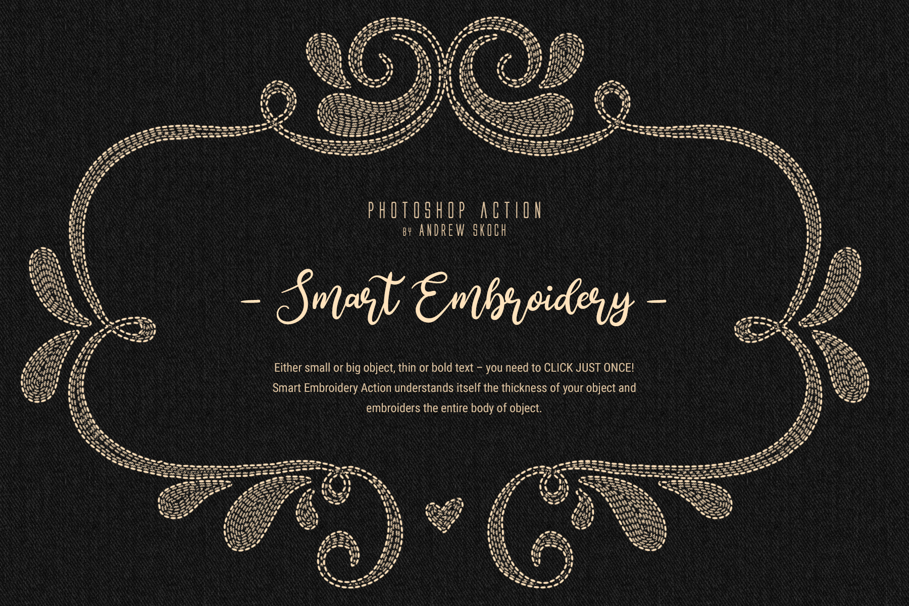 Smart Embroidery - Photoshop Action, Add-ons | GraphicRiver