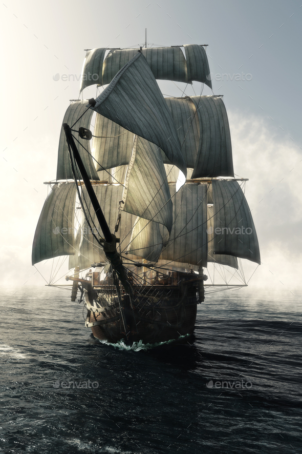 Pirate ship front view Stock Photo by digitalstormcinema | PhotoDune
