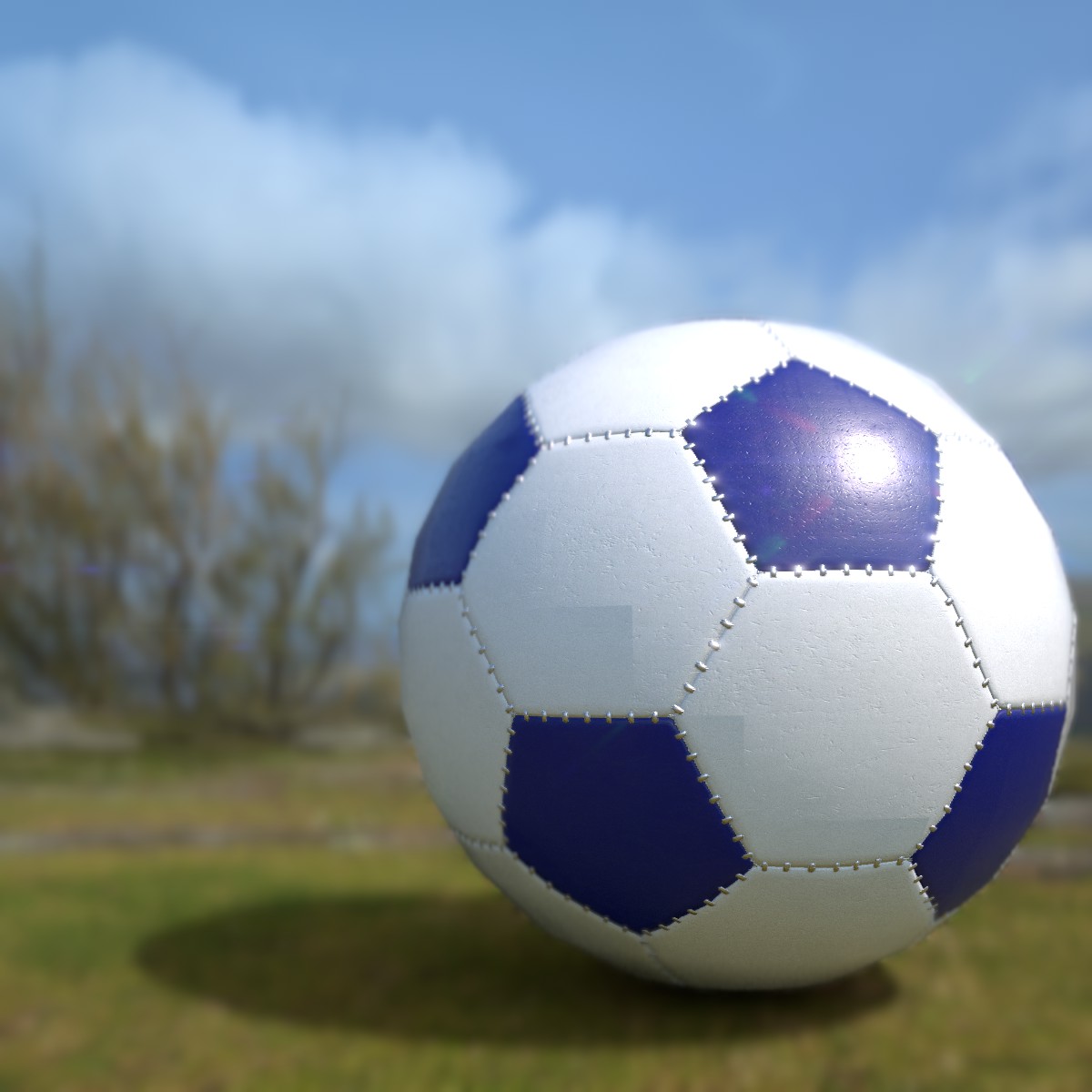 Soccer ball scratched PBR Low-poly by Experienceplus | 3DOcean