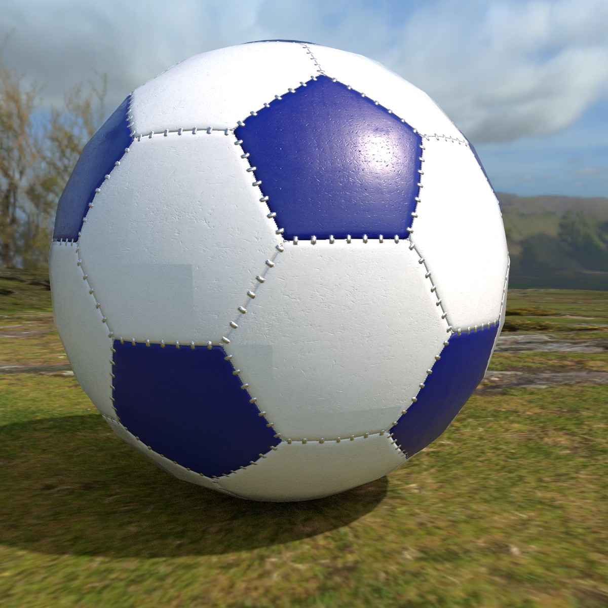 Soccer ball scratched PBR Low-poly by Experienceplus | 3DOcean