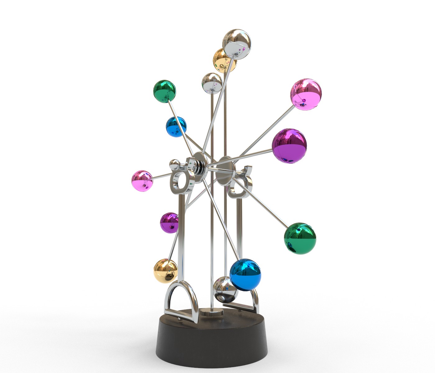 Newton pendulum creative rotating multi-colored eternal balls by ...