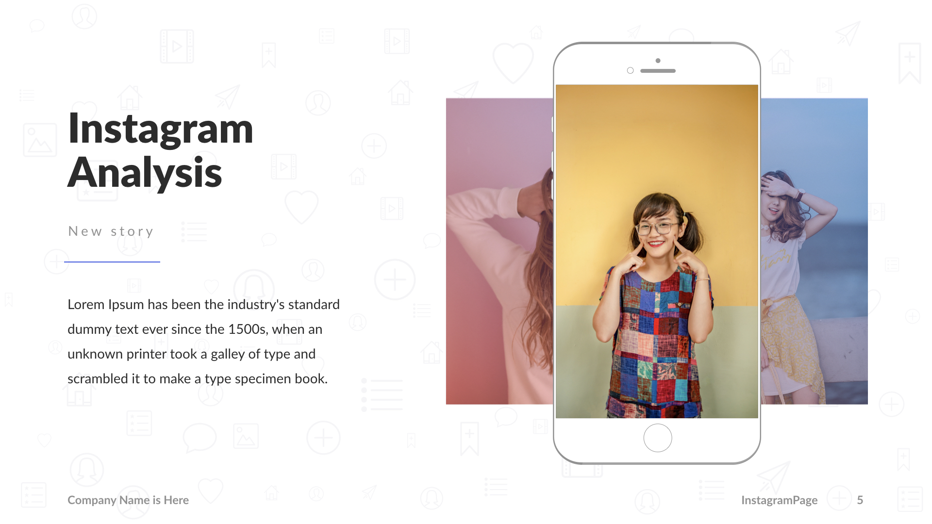 Instagram Analytics Keynote Presentation Template, Presentation Templates
