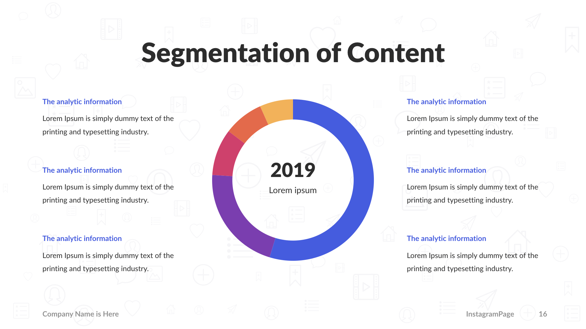 Instagram Analytics Keynote Presentation Template, Presentation Templates