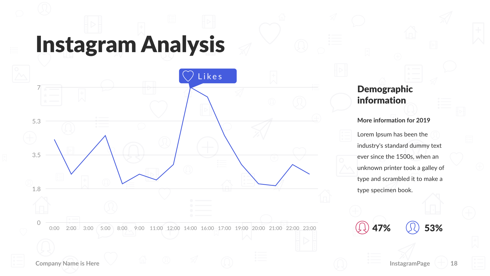Instagram Analytics Keynote Presentation Template, Presentation Templates