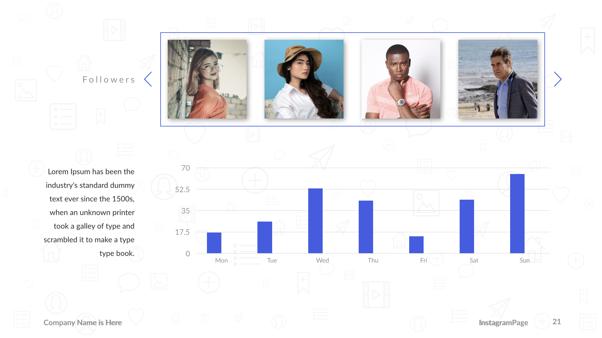 Instagram Analytics Keynote Presentation Template, Presentation Templates