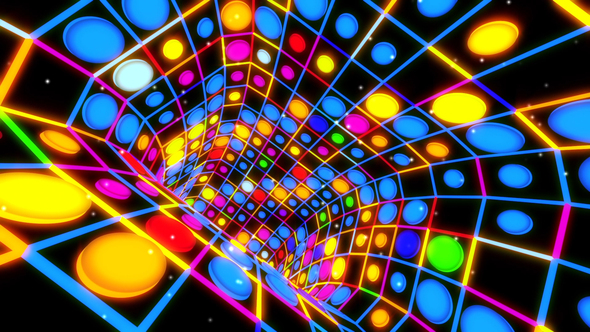 Tunnel Flicering Colorful Led, Motion Graphics | VideoHive