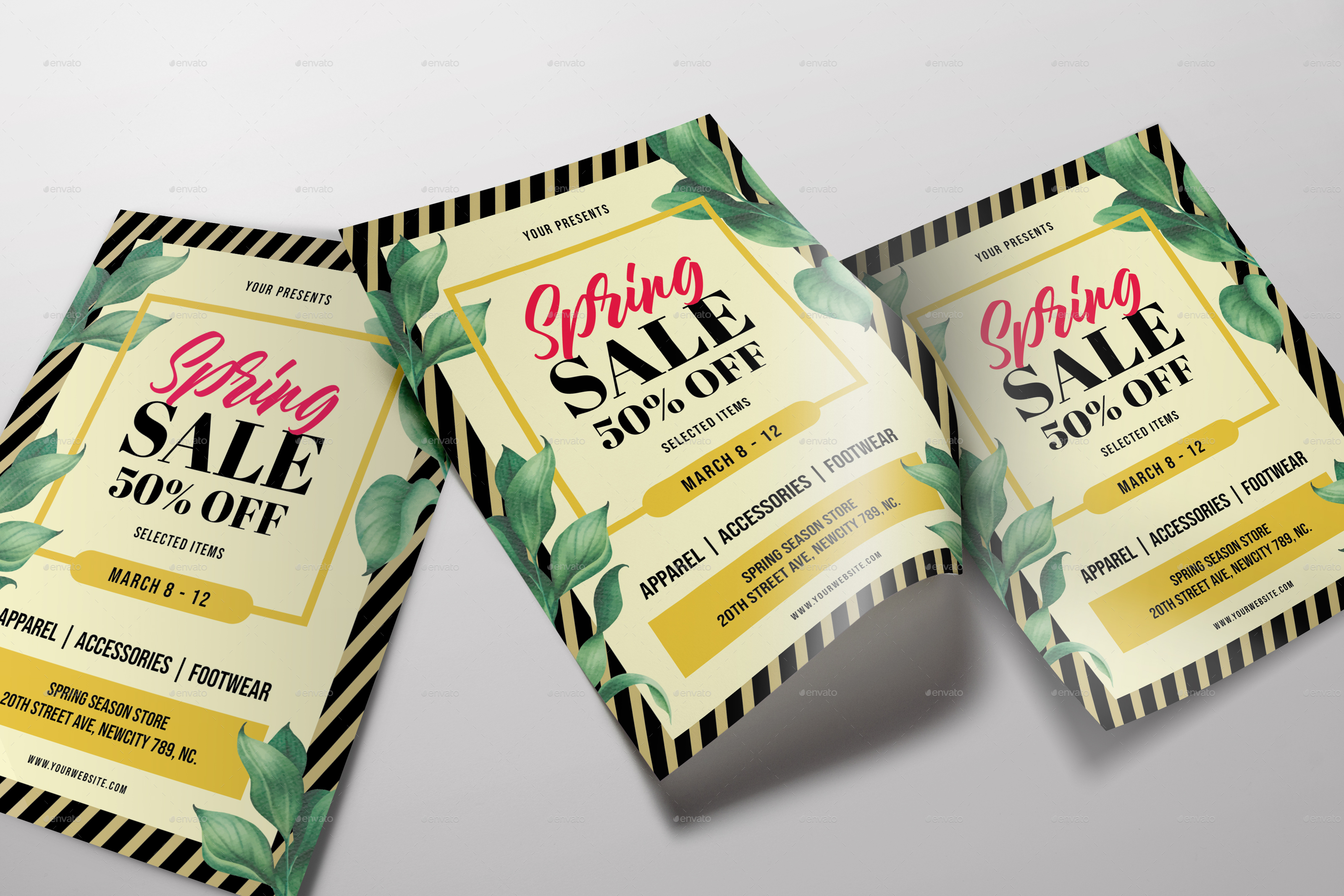 Spring Sale Flyers Template, Print Templates | GraphicRiver