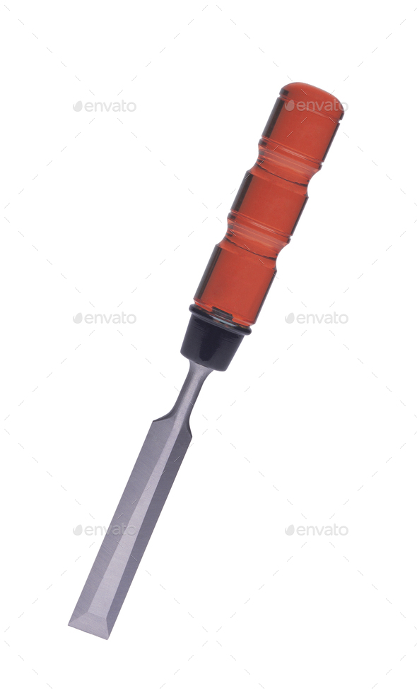 carpenter's chisel isolated on white background Stock Photo by ozaiachin