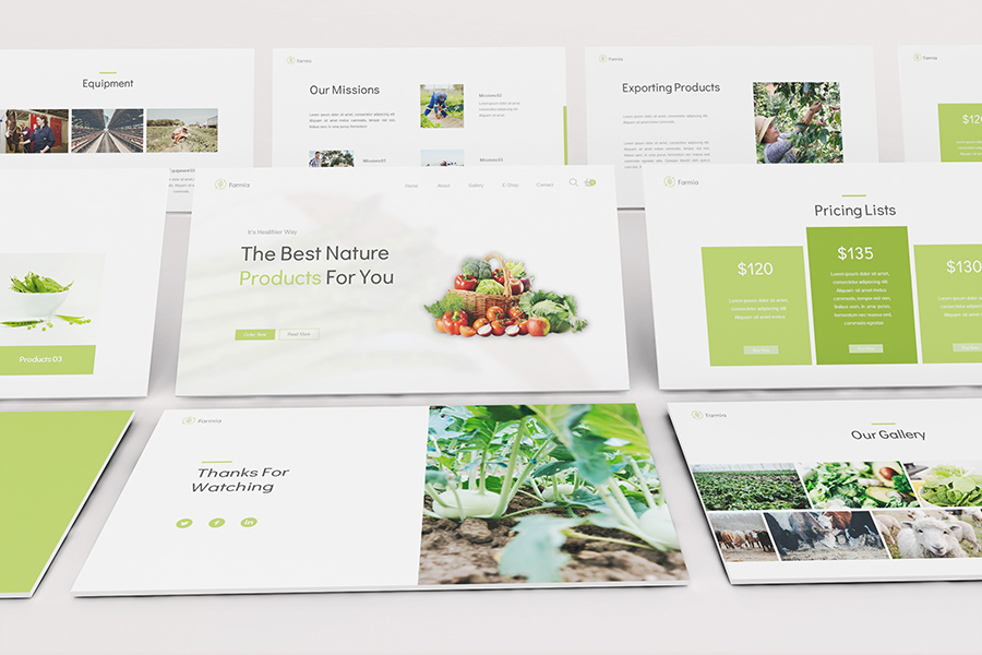 Farming Powerpoint Template, Presentation Templates | GraphicRiver