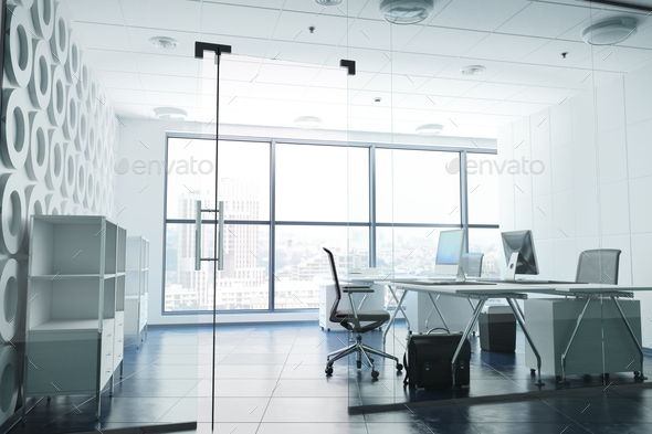 Office high rise workplace Stock Photo by digitalstormcinema | PhotoDune