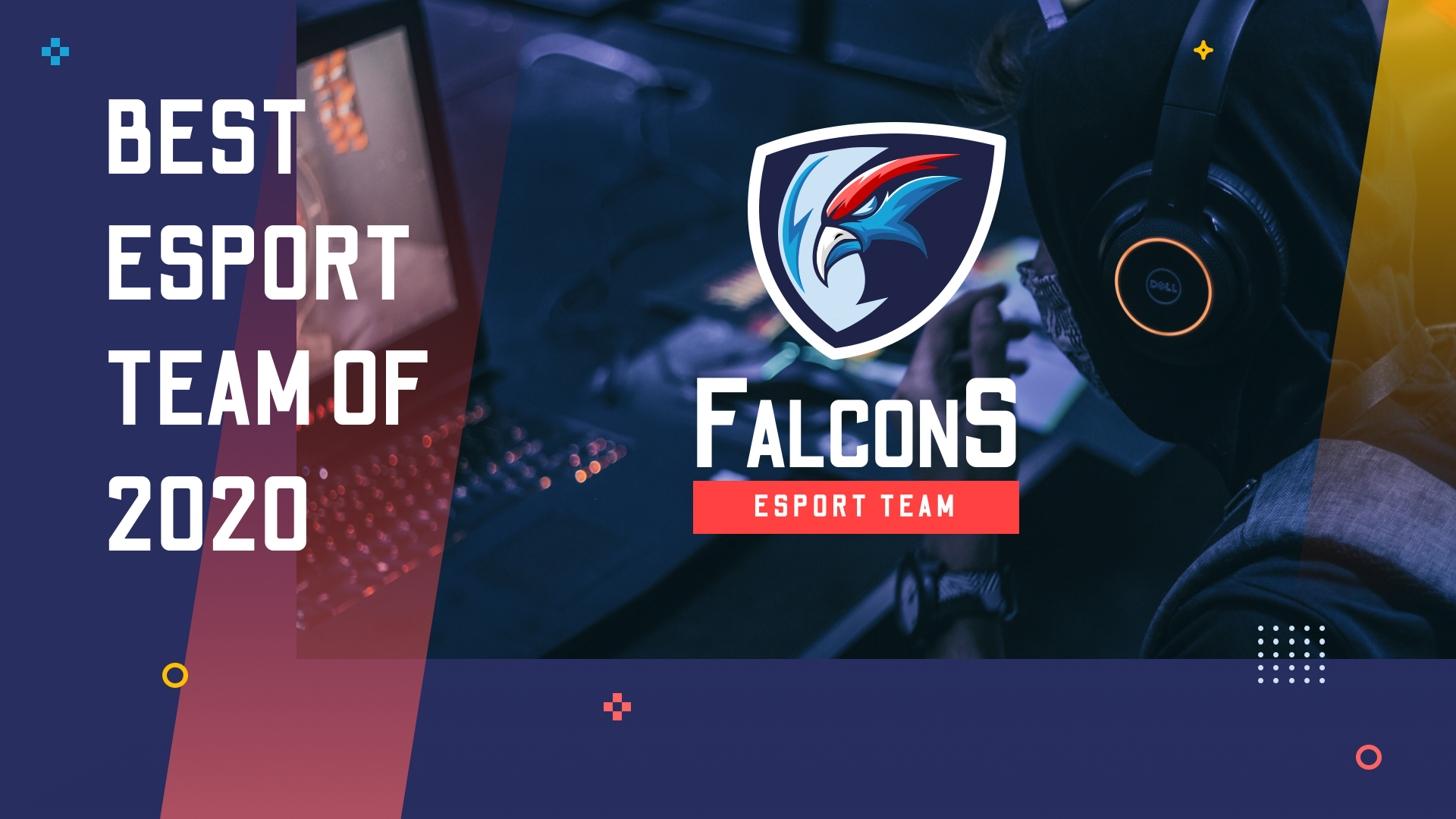 Falcons - Esport & Gaming Powerpoint Template, Presentation Templates