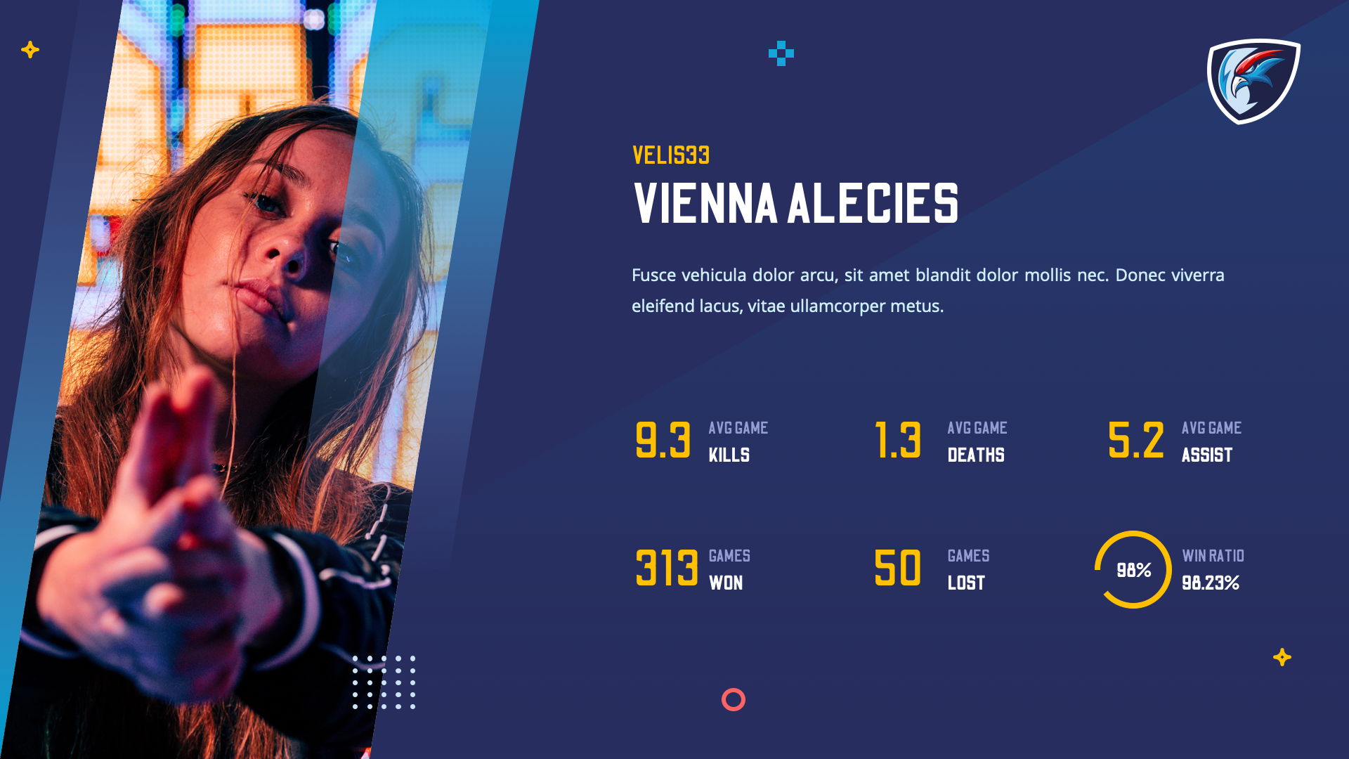 Falcons - Esport & Gaming Powerpoint Template, Presentation Templates