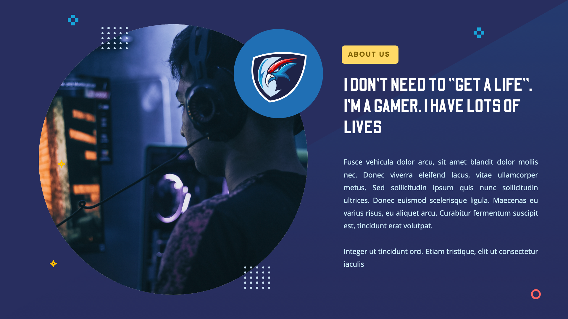 Falcons - Esport & Gaming Powerpoint Template, Presentation Templates