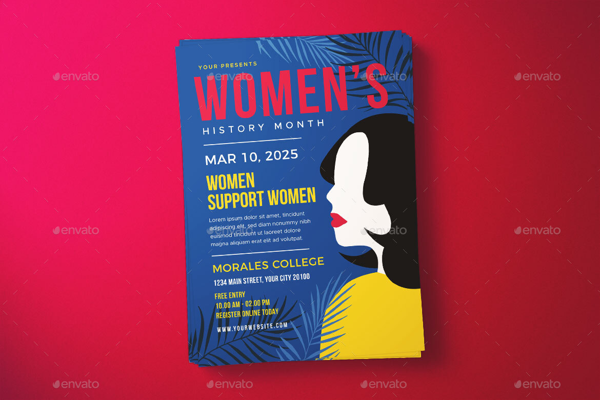 Women's History Month Flyer, Print Templates | GraphicRiver