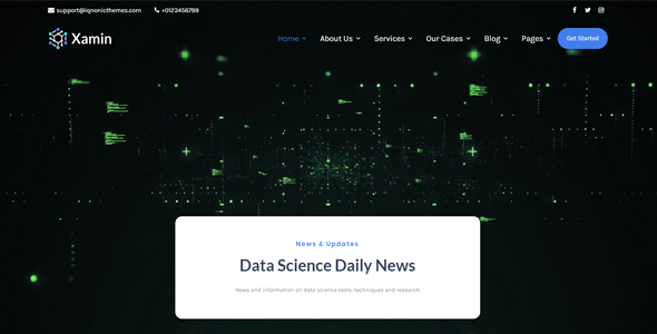 Xamin - Data Science & Analytics SaaS WordPress Theme by iqonicdesign