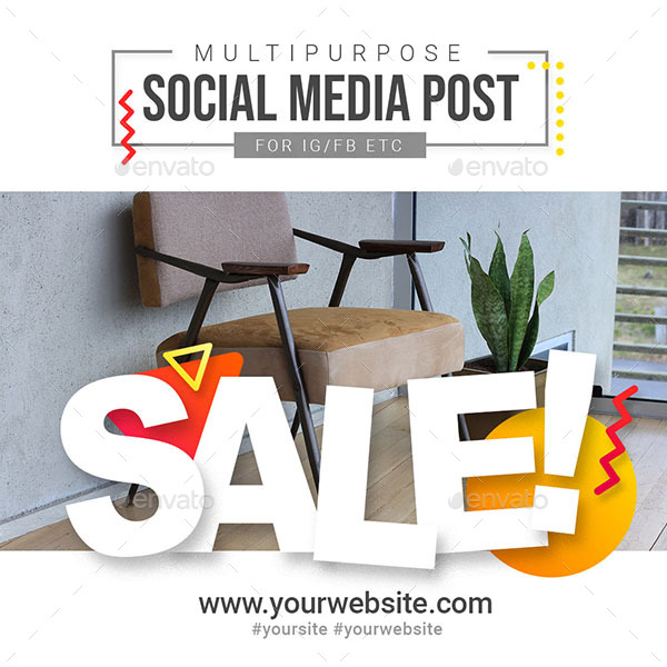 Sales Social Media Post, Web Elements | GraphicRiver