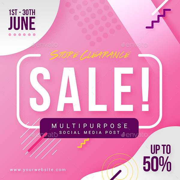 Sales Social Media Post, Web Elements | GraphicRiver