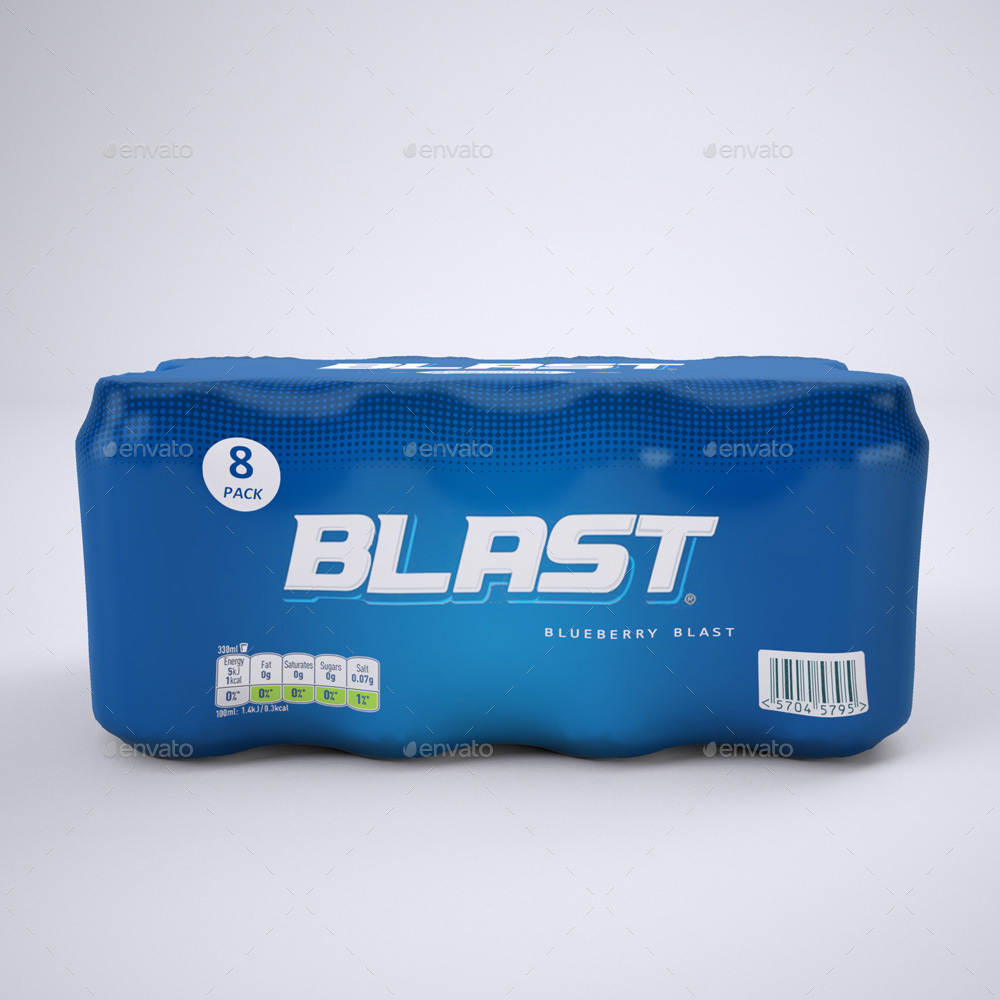Multipack of Cans Shrink Sleeve Mock-Up, Graphics | GraphicRiver