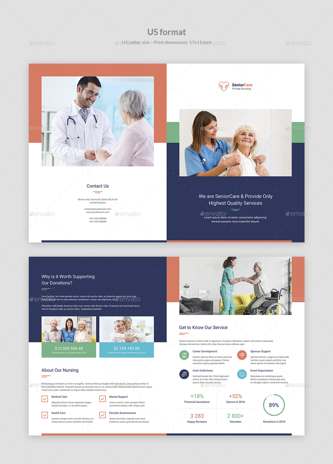 Brochure – Senior Care Bi-Fold, Print Templates | GraphicRiver