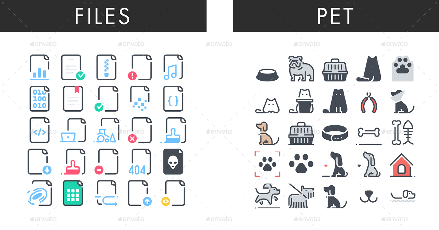 Awesome Vector Icons, Icons | GraphicRiver