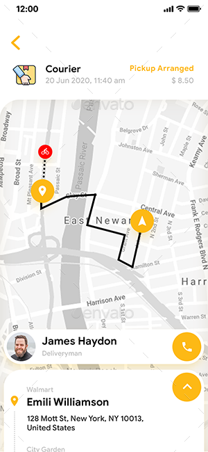 2 App UI Kit| Courier App UI Kit| Peer to peer Courier delivery app UI ...