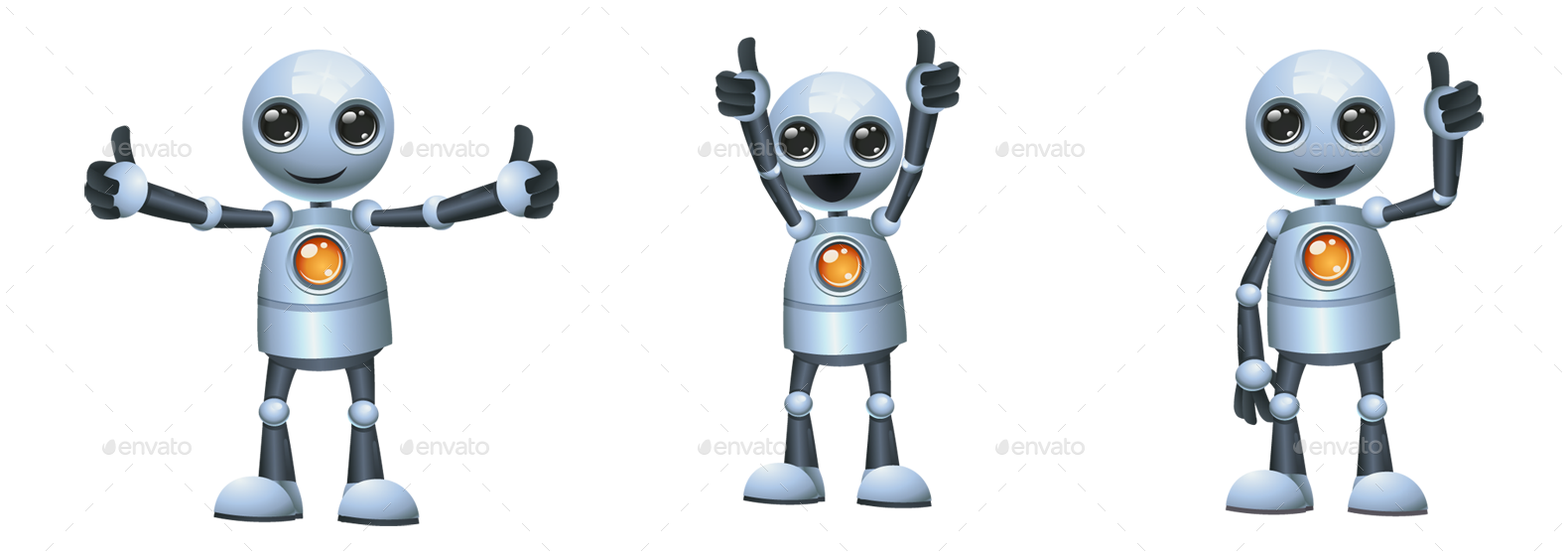 Little Robot Wear Fashion Design, Vectors | GraphicRiver