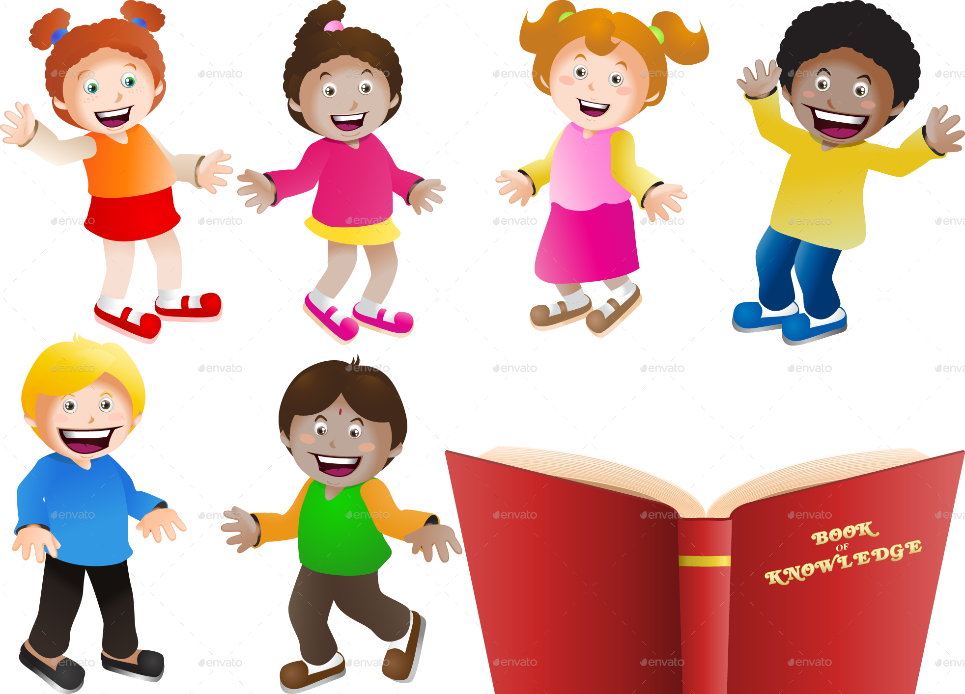 Childrens Studying and Learning by onionime | GraphicRiver