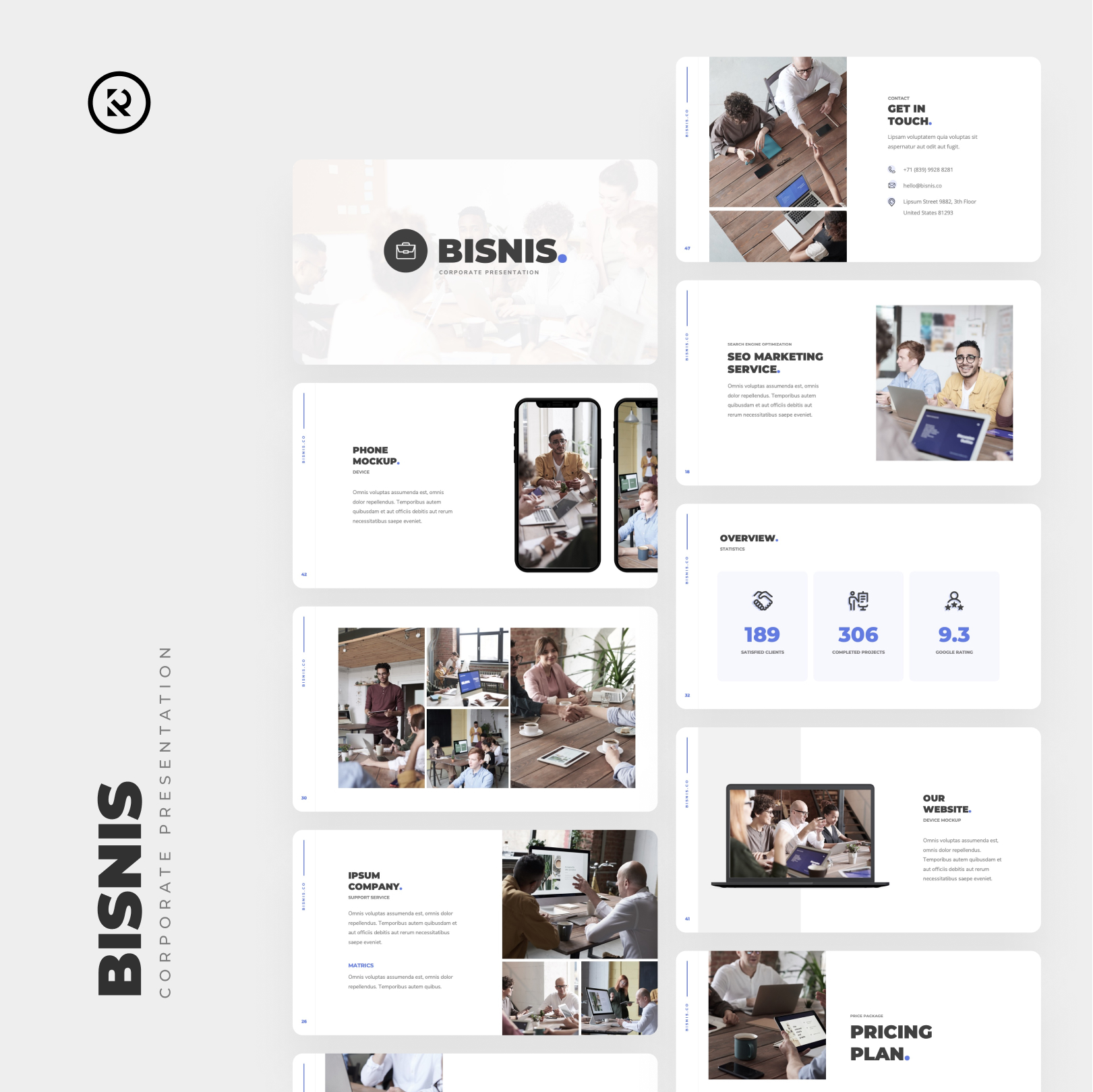Bisnis - Corporate Business Google Slides Template, Presentation Templates