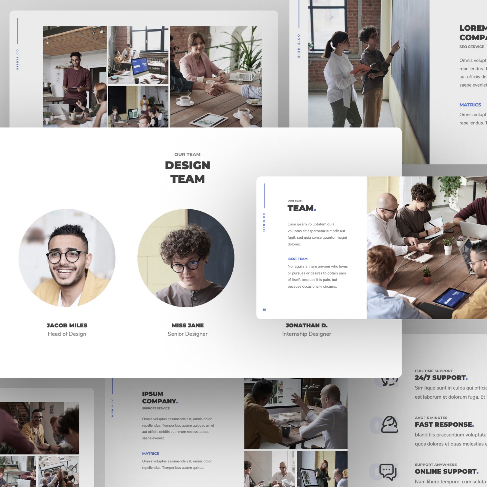 Bisnis - Corporate Business Google Slides Template, Presentation Templates