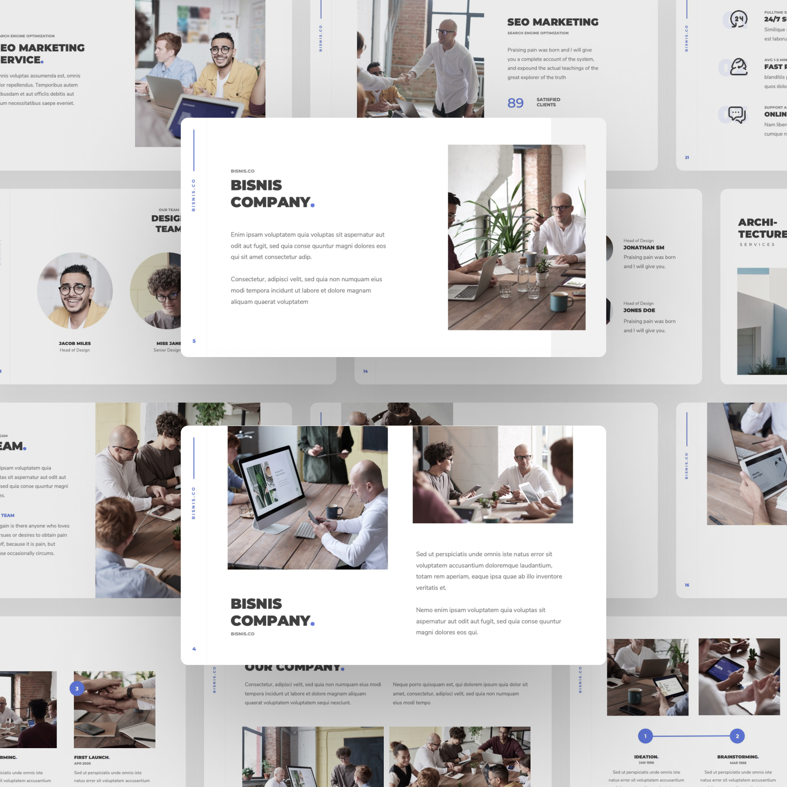 Bisnis - Corporate Business Power Point Template, Presentation Templates