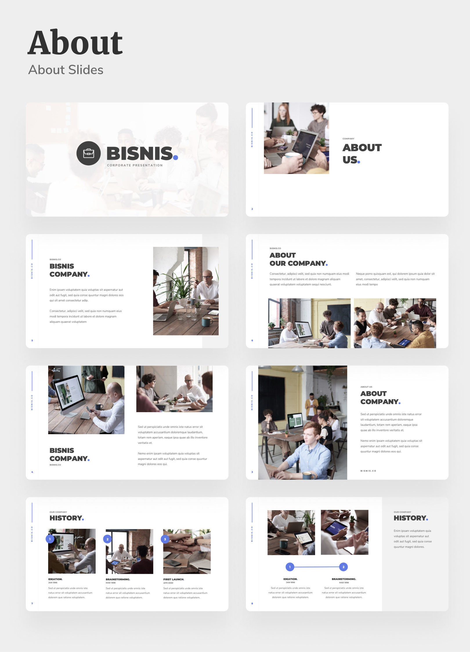 Bisnis - Corporate Business Power Point Template, Presentation Templates