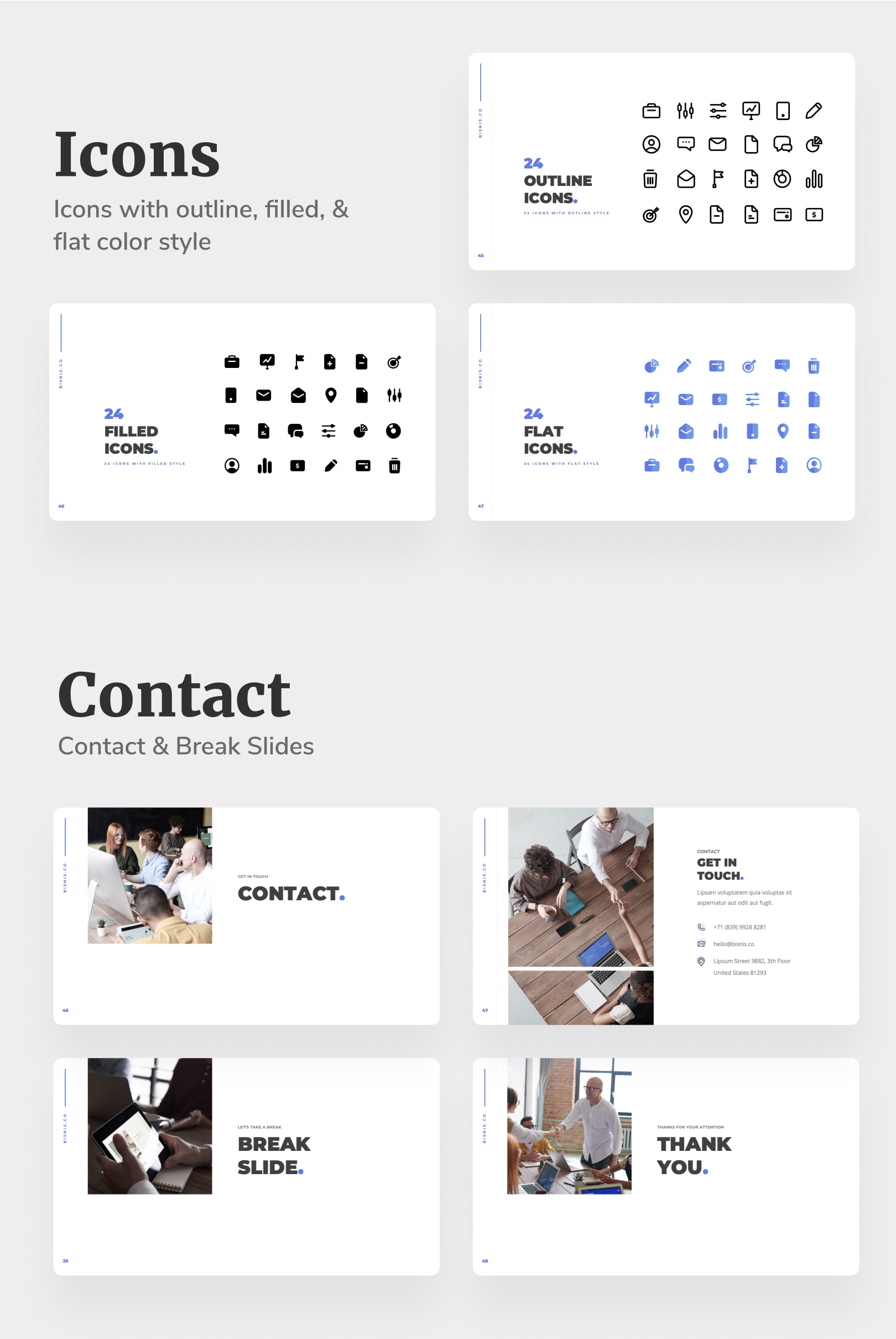 Bisnis - Corporate Business Power Point Template, Presentation Templates