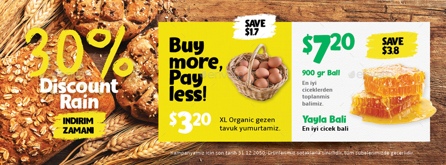 Supermarket Cover Templates, Web Elements | GraphicRiver