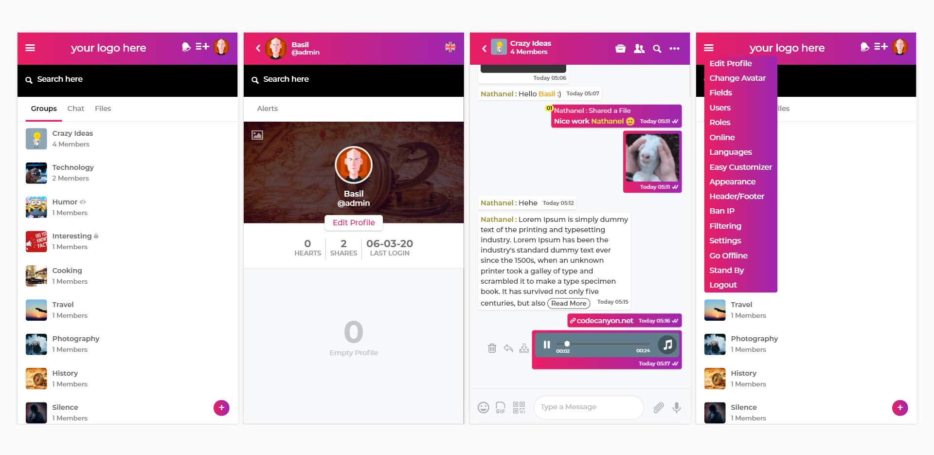 Grupo Pro - Chat Room Script by baevox | CodeCanyon