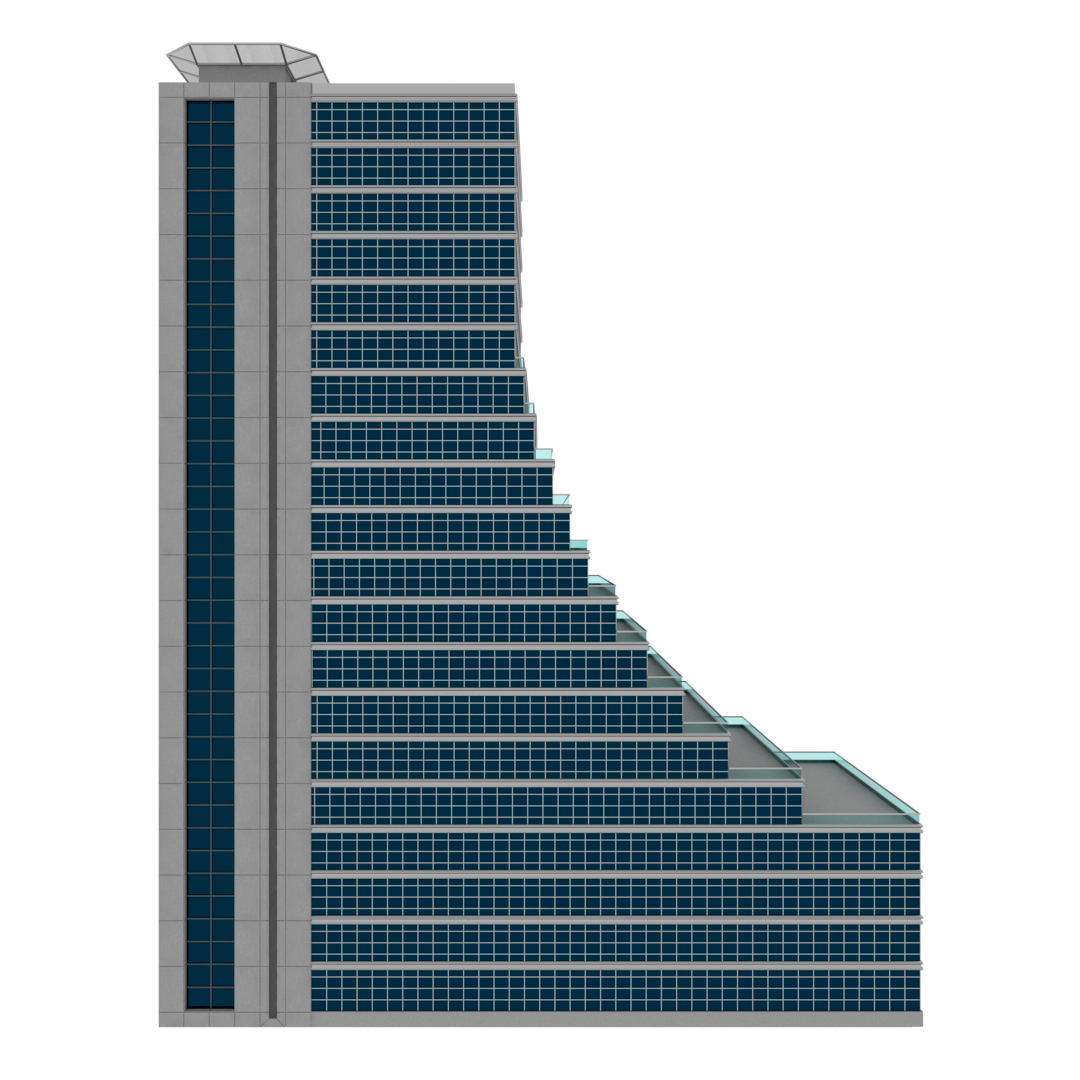 Simple Skyscraper Model with Terraces by Aderans3D | 3DOcean