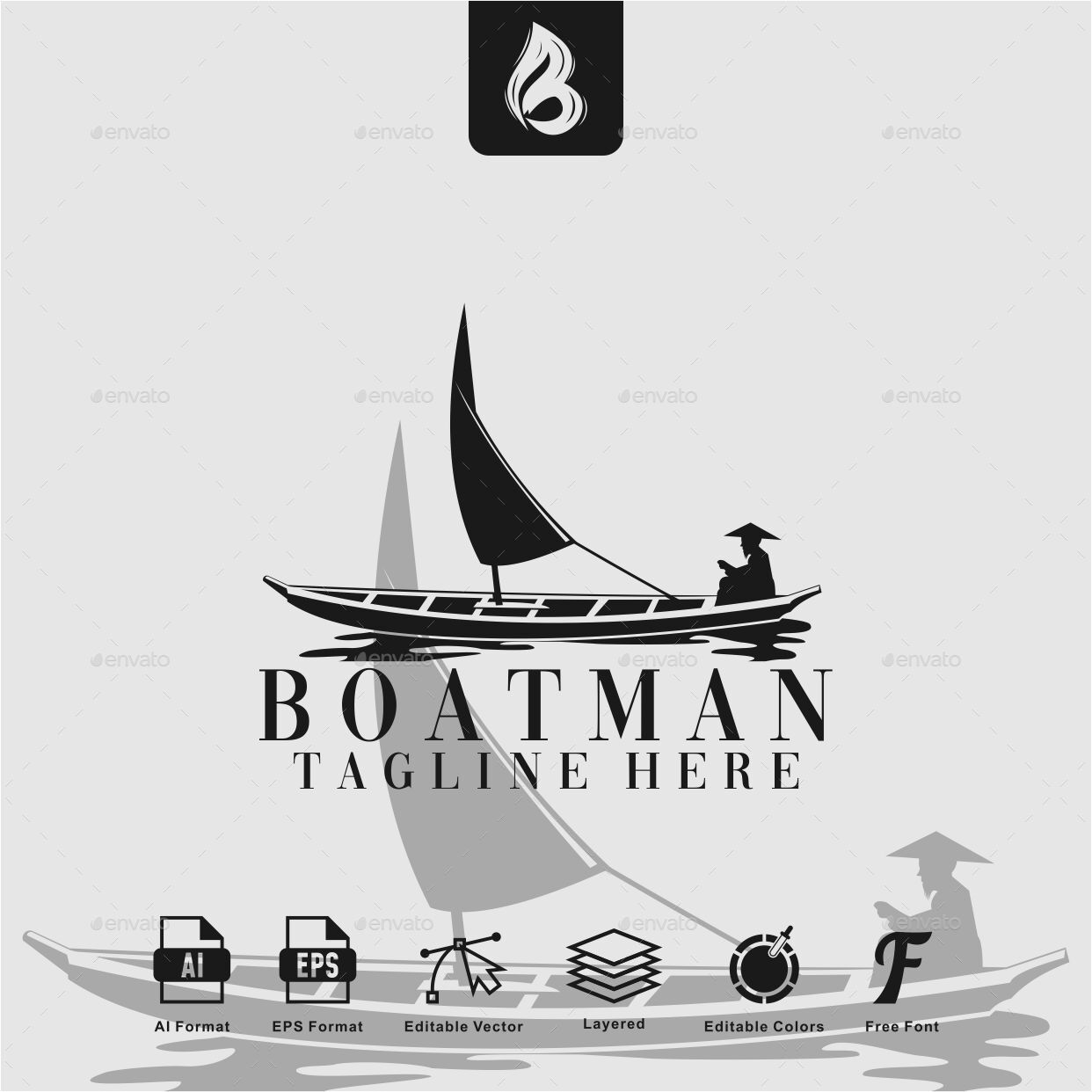 Boatman Logo, Logo Templates | GraphicRiver