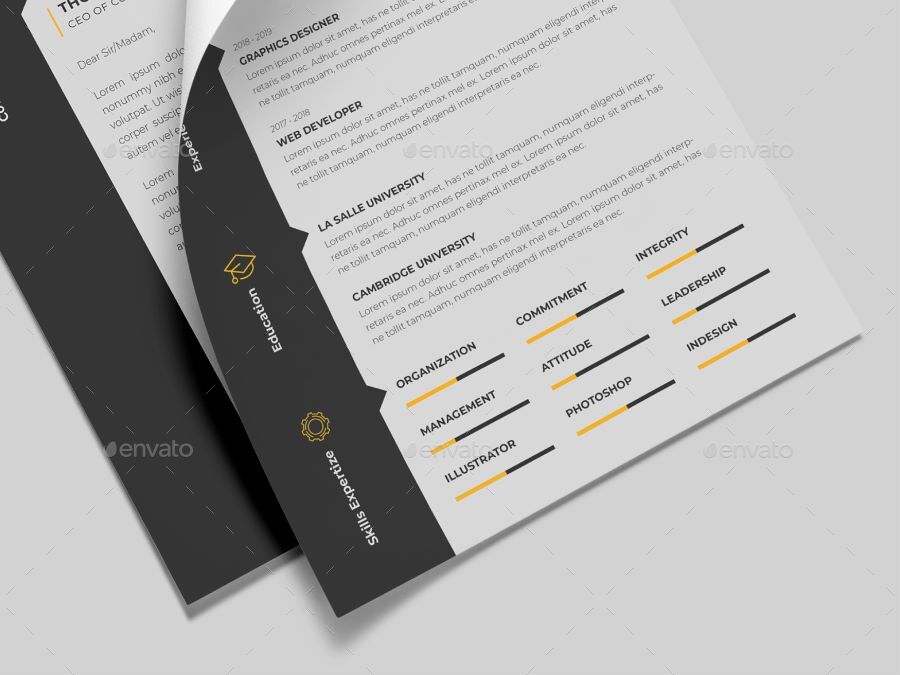 Minimalist Clean Resume CV Vol. 5, Print Templates | GraphicRiver