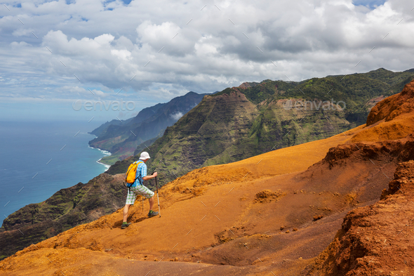 Hike in Na Pali Stock Photo by Galyna_Andrushko | PhotoDune
