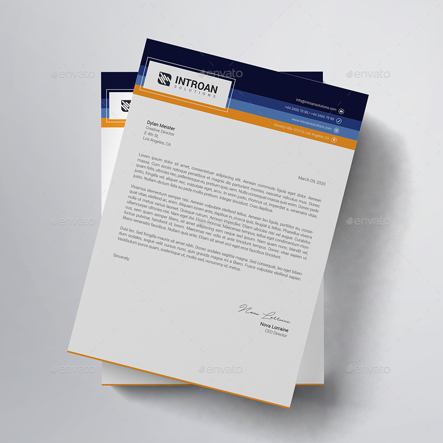 Clean Letterhead, Print Templates | GraphicRiver