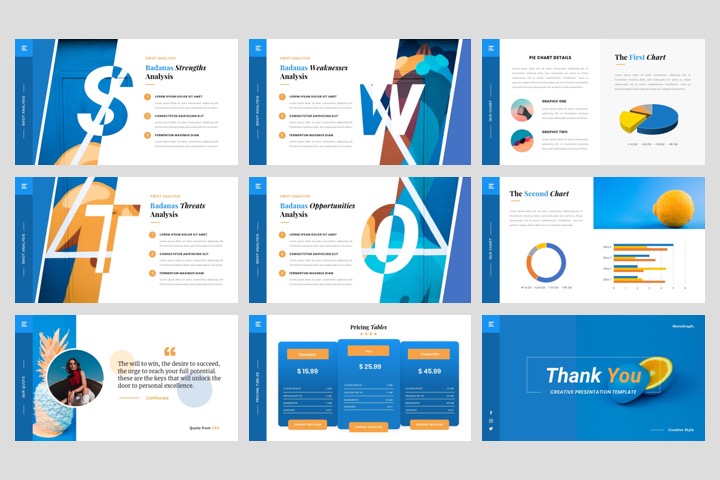 Creative and Elegant Google Slides Bundle Vol.1, Presentation Templates