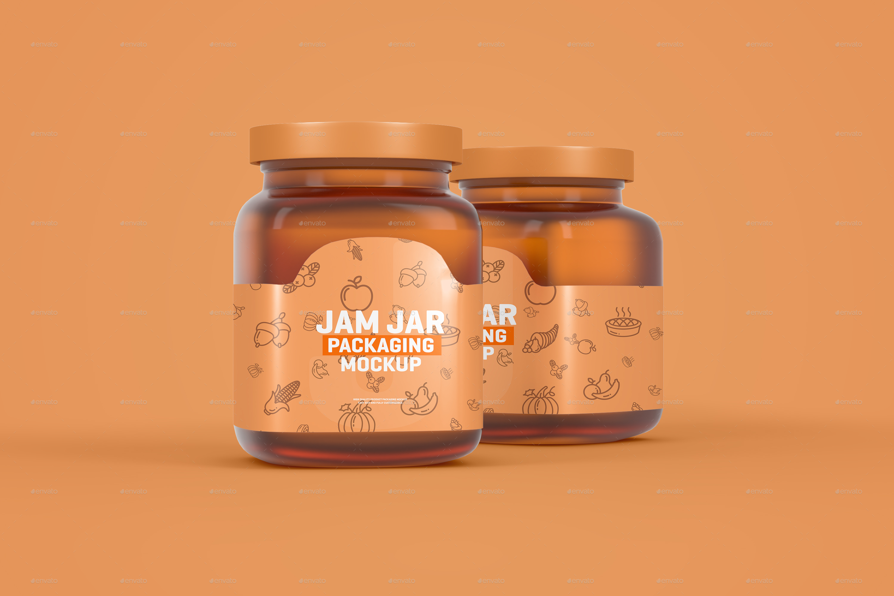 Glass Jam Jar Packaging Mockup, Graphics | GraphicRiver