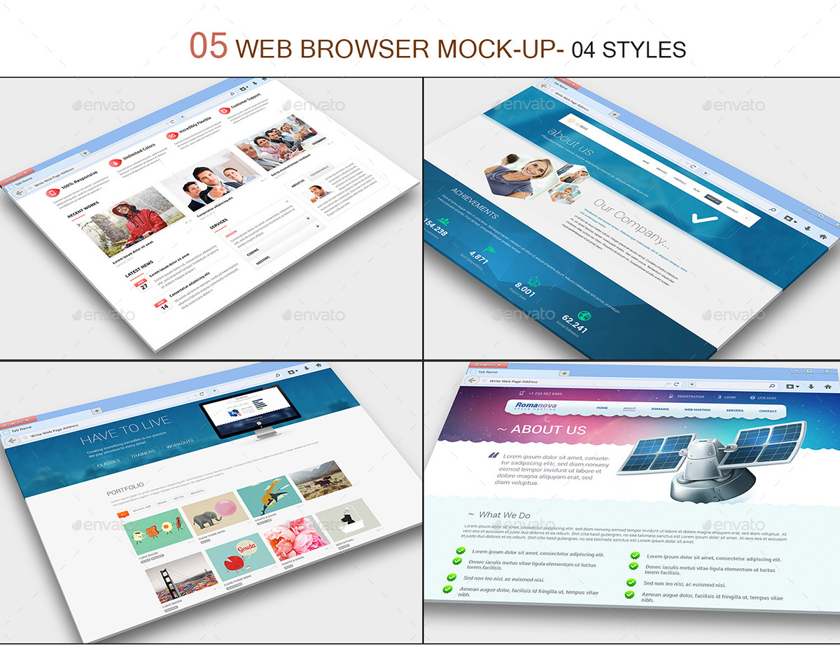 Website Mock-Up Bundle 04, Graphics | GraphicRiver