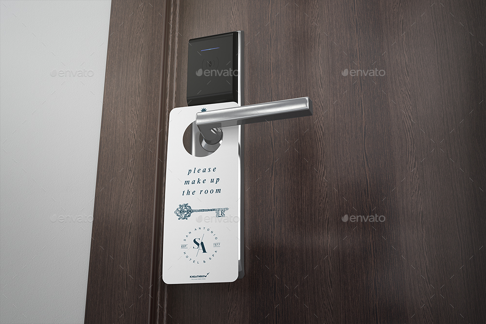 Door Handle Signage Mock-Ups Vol.1, Graphics | GraphicRiver