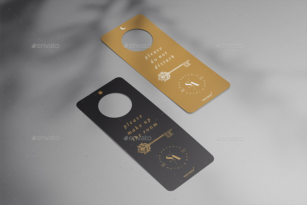 Door Handle Signage Mock-Ups Vol.1, Graphics | GraphicRiver