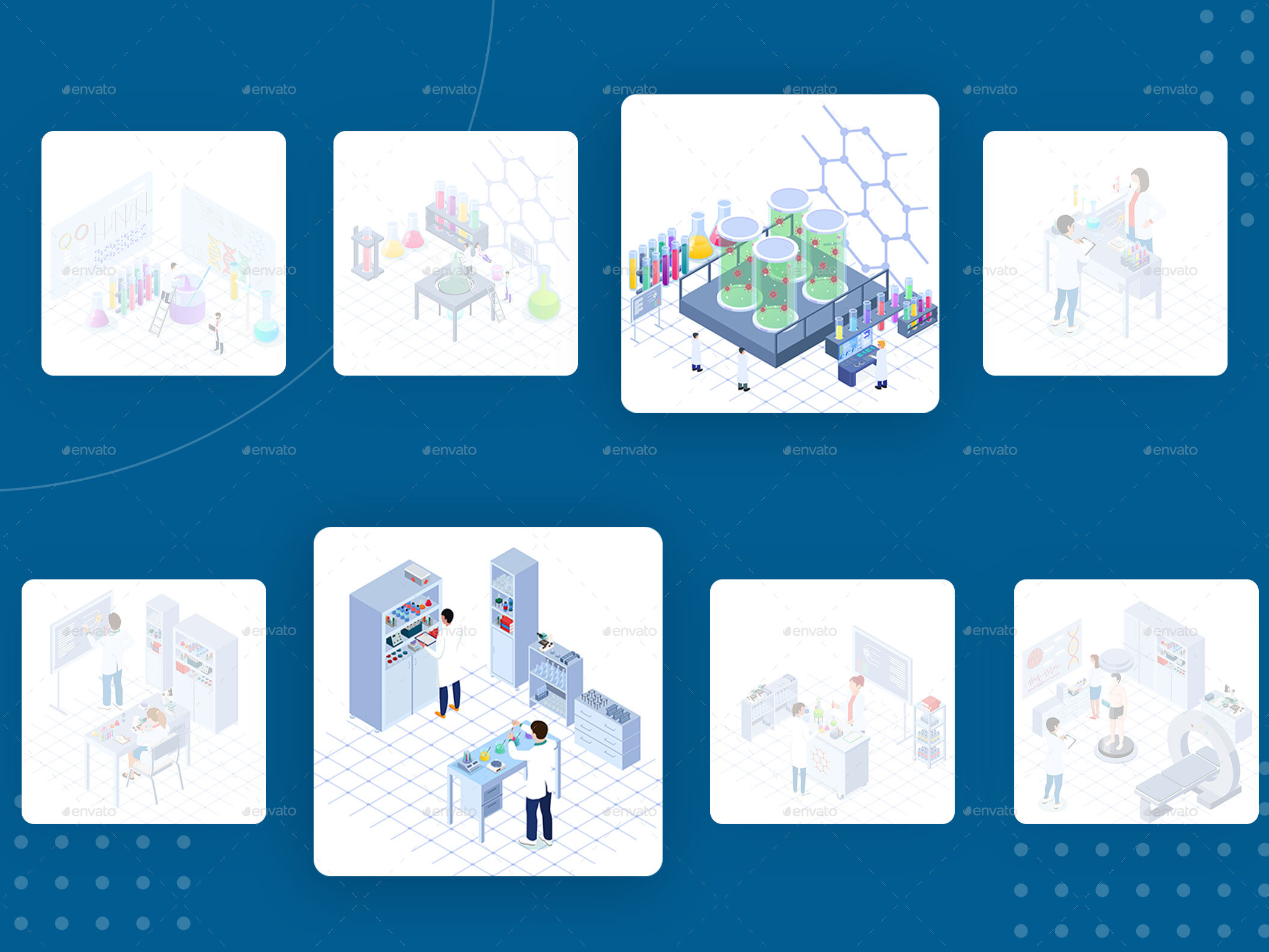 Research Laboratory Isometric Illustration, Vectors | GraphicRiver