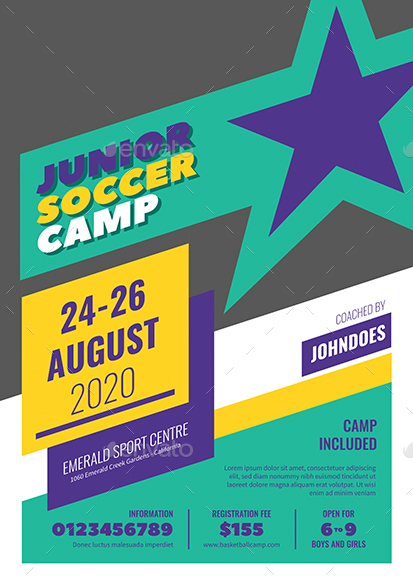 Junior Soccer Camp, Print Templates | GraphicRiver