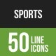 Sports Line Green & Black Icons Season II, Icons | GraphicRiver