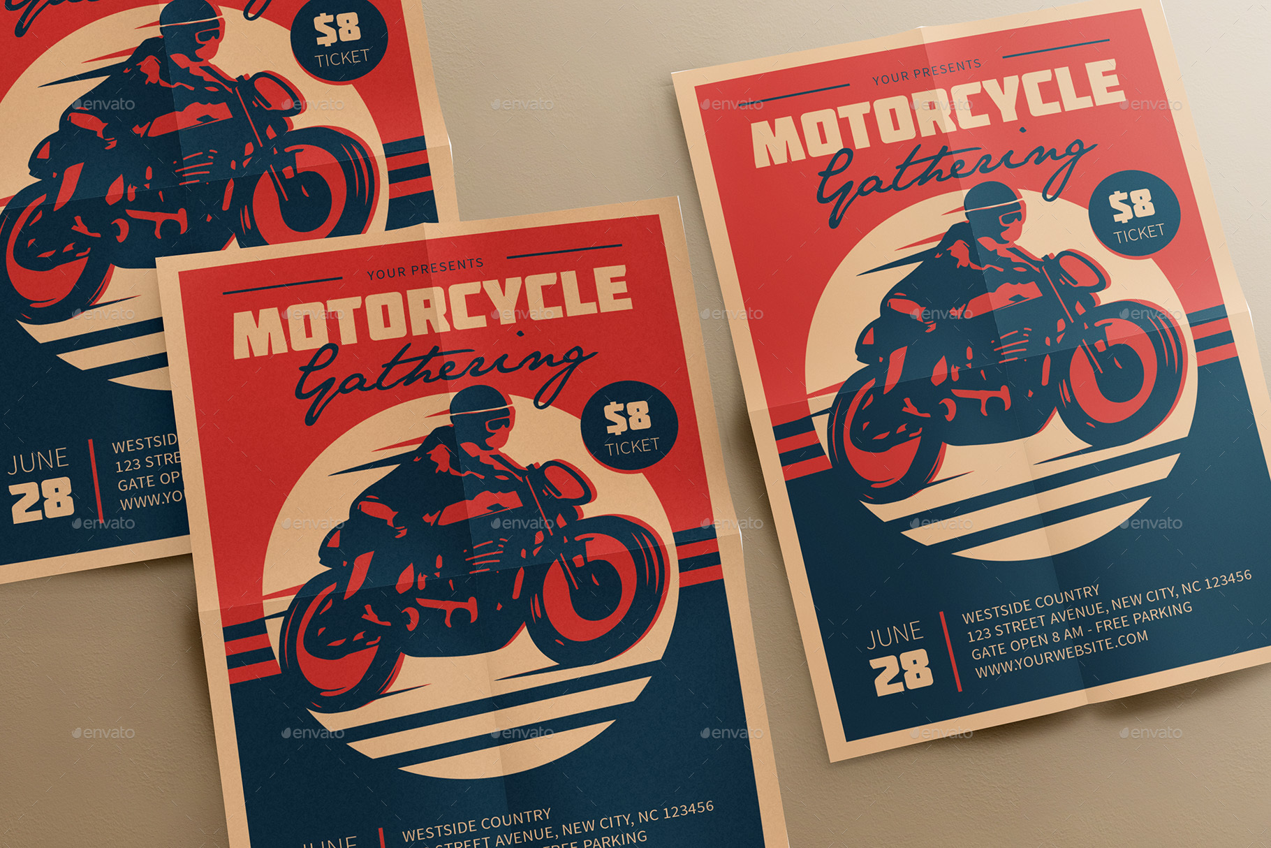 Motorcycle Gathering, Print Templates | GraphicRiver