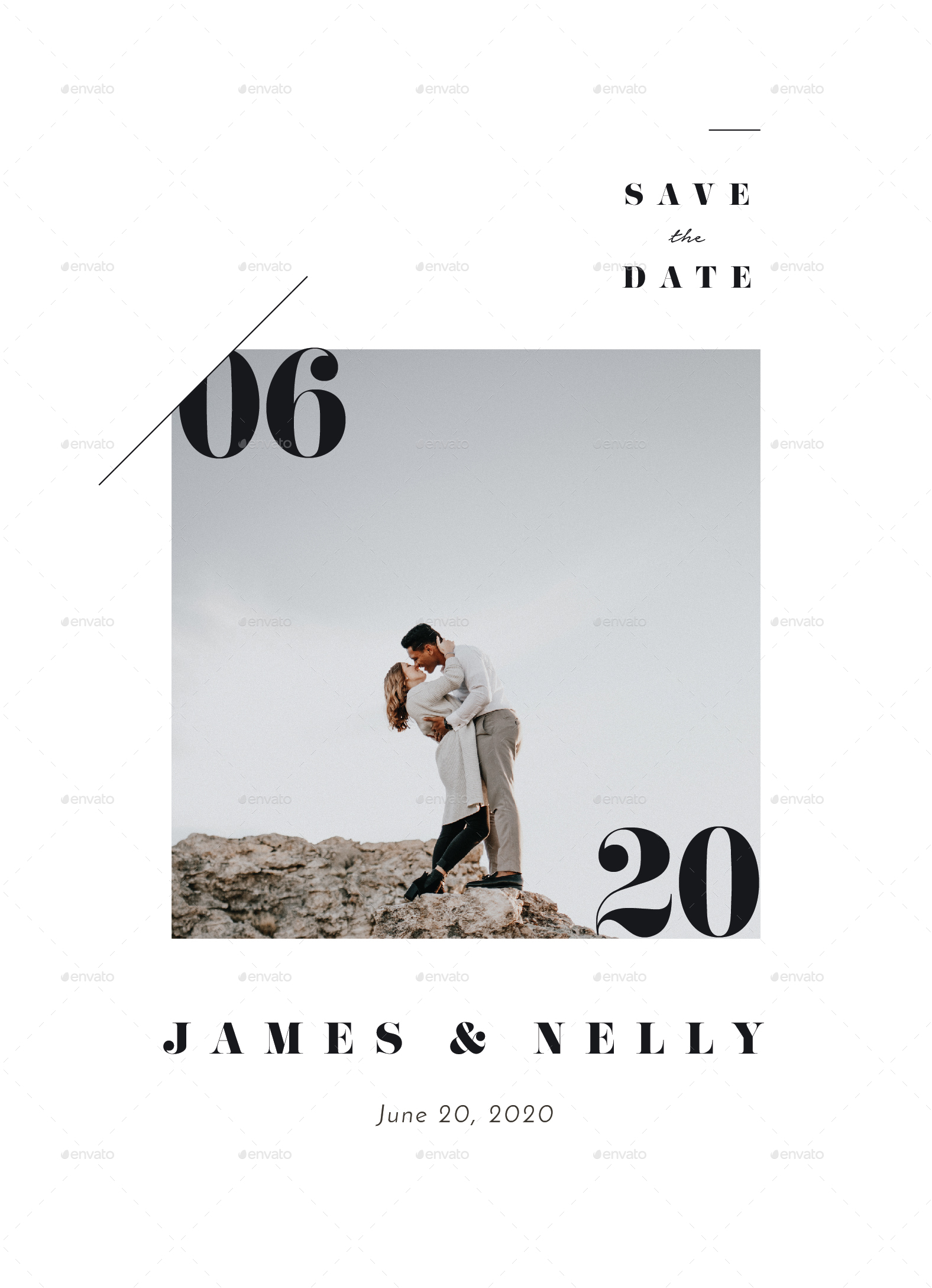 Simple Wedding Invitation 01, Print Templates | GraphicRiver