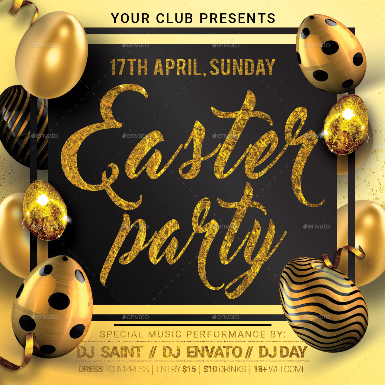 Easter Party Flyer, Print Templates | GraphicRiver